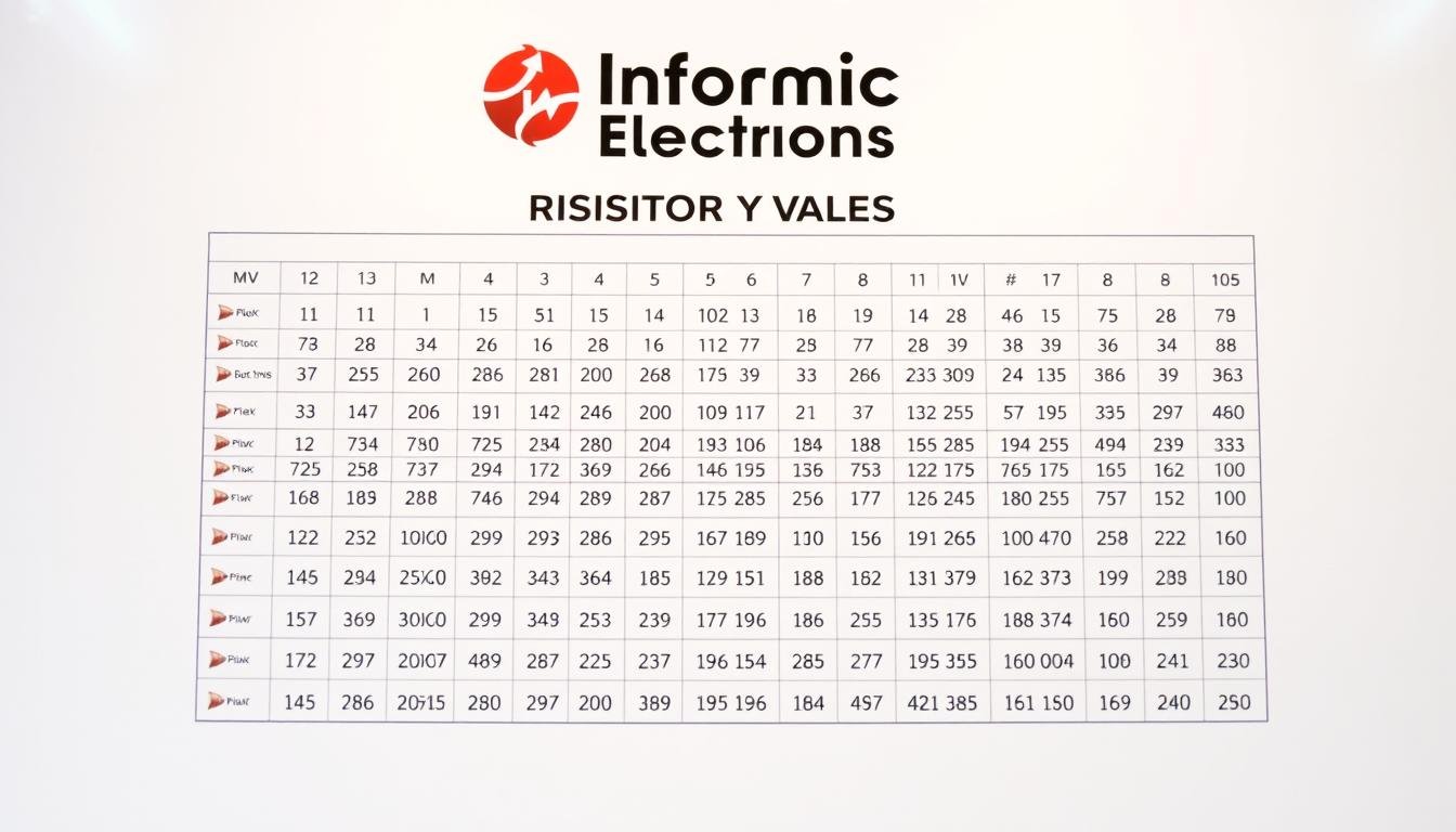 resistor values chart